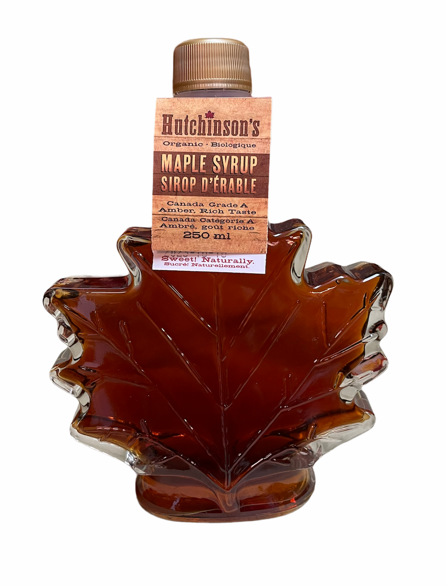 Organic Maple Syrup in Maple Leaf Glass Bottle - 250mL — Northern ...